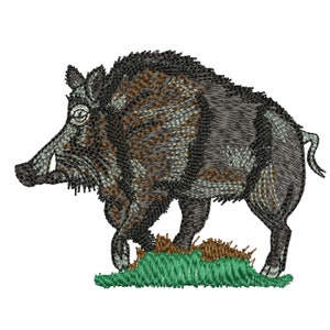 WILD HOG Embroidery Design 3 Sizes REAL Wildhog Machine Embroidery File ...