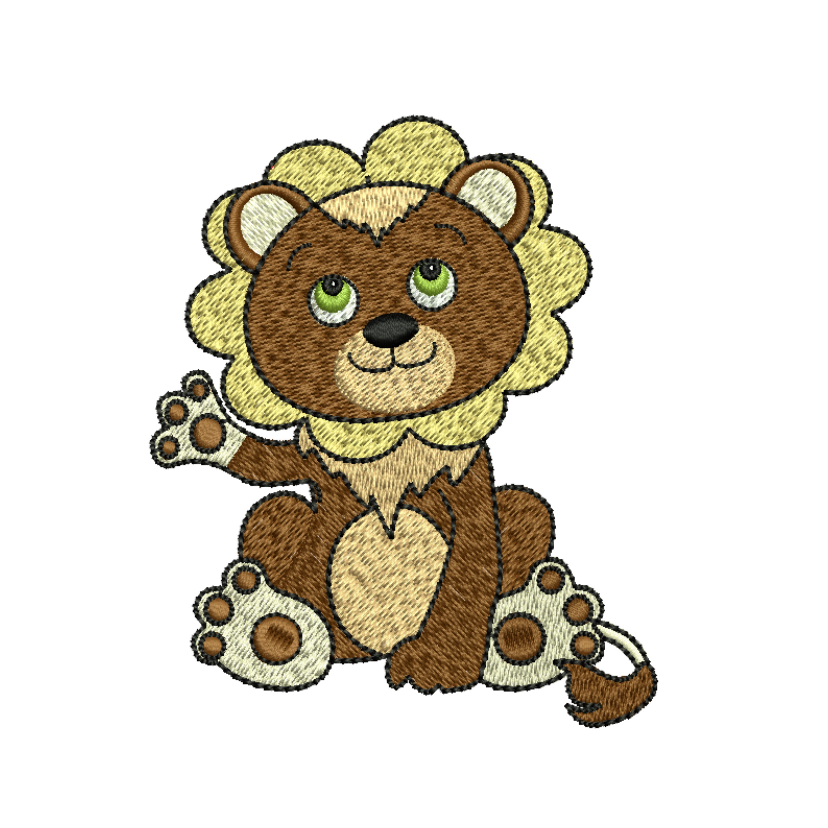 Lion Embroidery Design, Baby Lion Boy Girl Safari Animals Embroidery ...