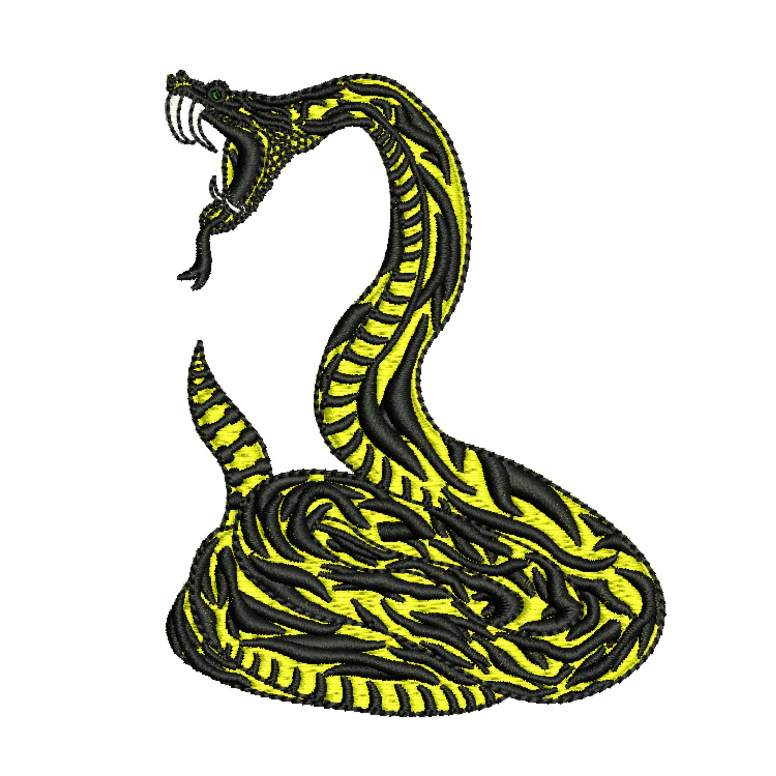 SNAKE Embroidery Design 3 Sizes Instand Download - Rattlesnake Machine ...
