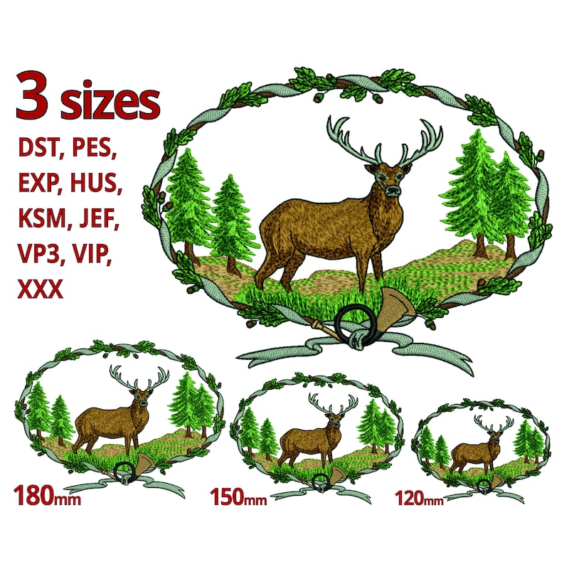 Deer Embroidery - Etsy