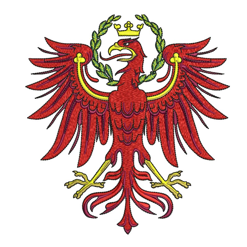 Stickdatei TIROLER Adler Wappen 2 Größen - TIROL Stickmotiv ...