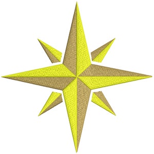 Compass Rose Embroidery Design 7 Sizes - Wind Star Machine Embroidery ...