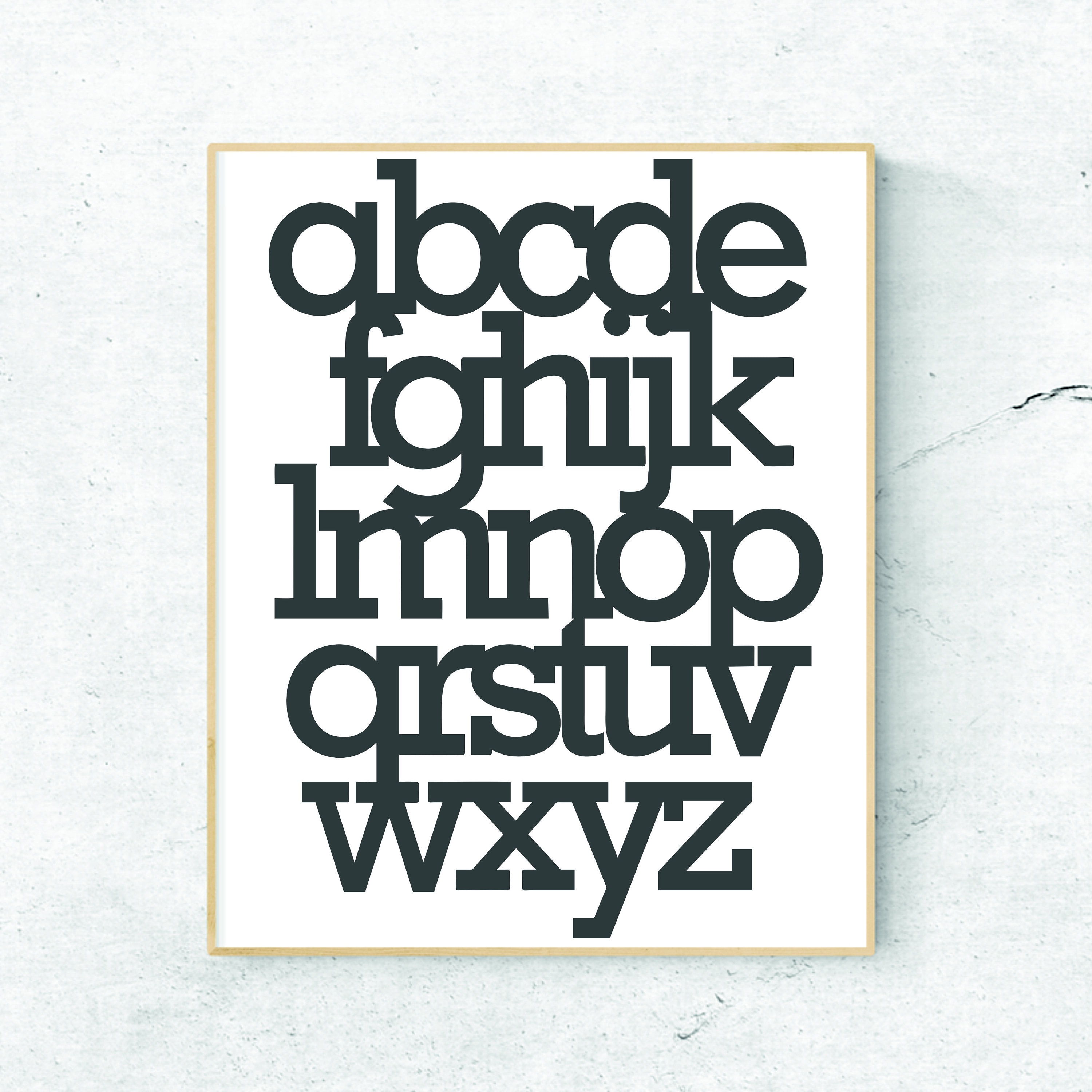 Alphabet ABC Svg File Plotter Cricut in 1 Piece Lasercut - Etsy