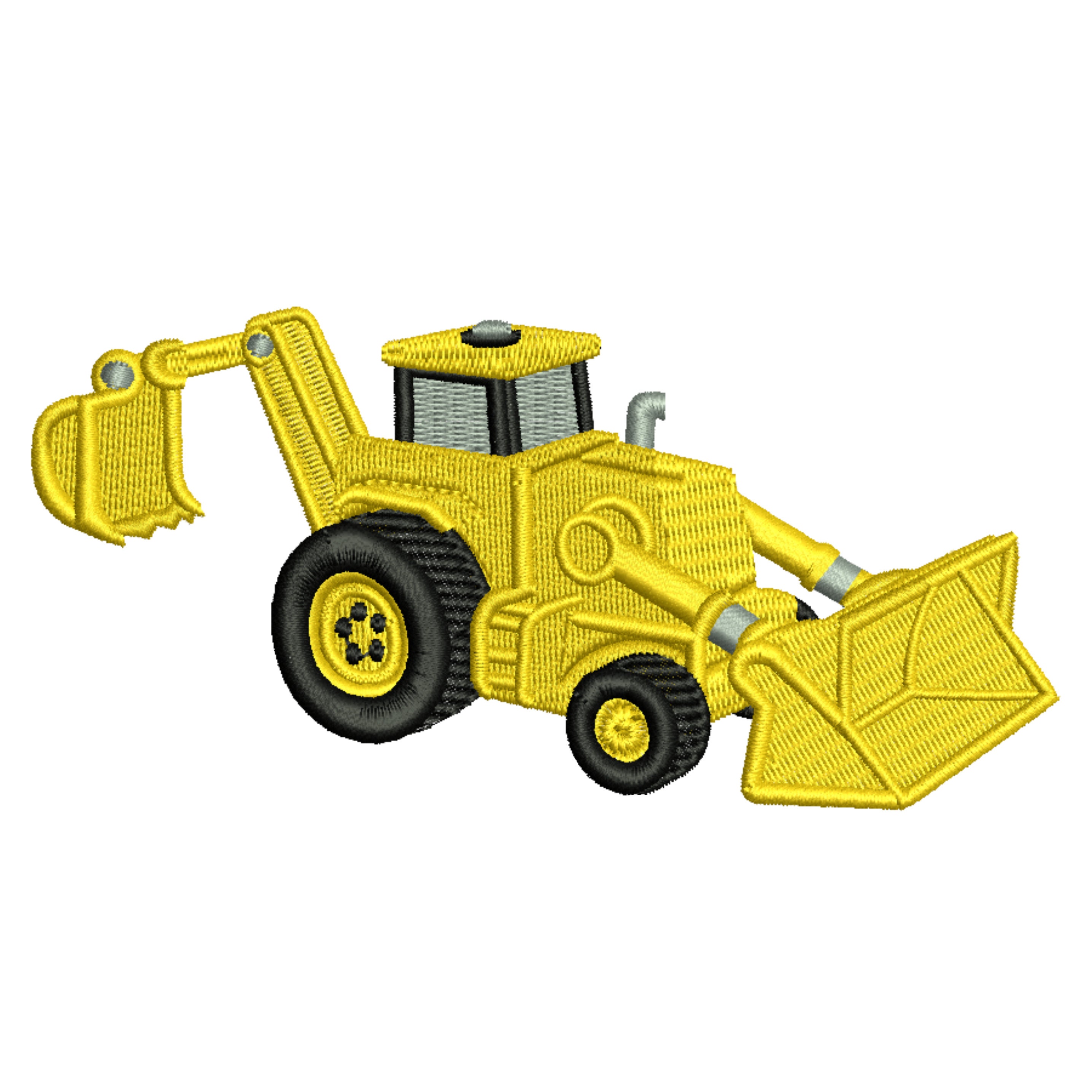 Backhoe Excavator Embroidery Designs 3 Sizes Mini - Etsy