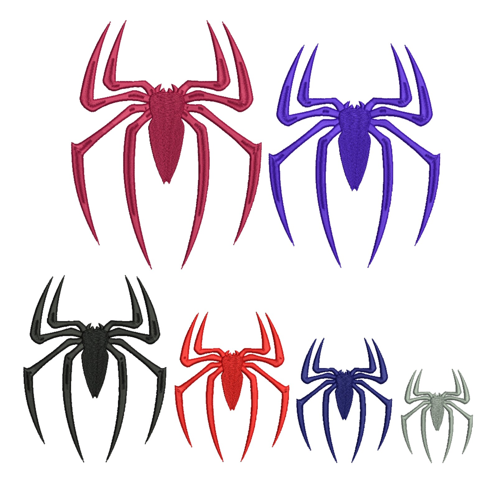 Spiderman Embroidery Design 6 Sizes Spider Costume Machine Embroidery ...