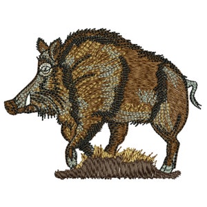 WILD HOG Embroidery Design 3 Sizes REAL Wildhog Machine Embroidery File ...