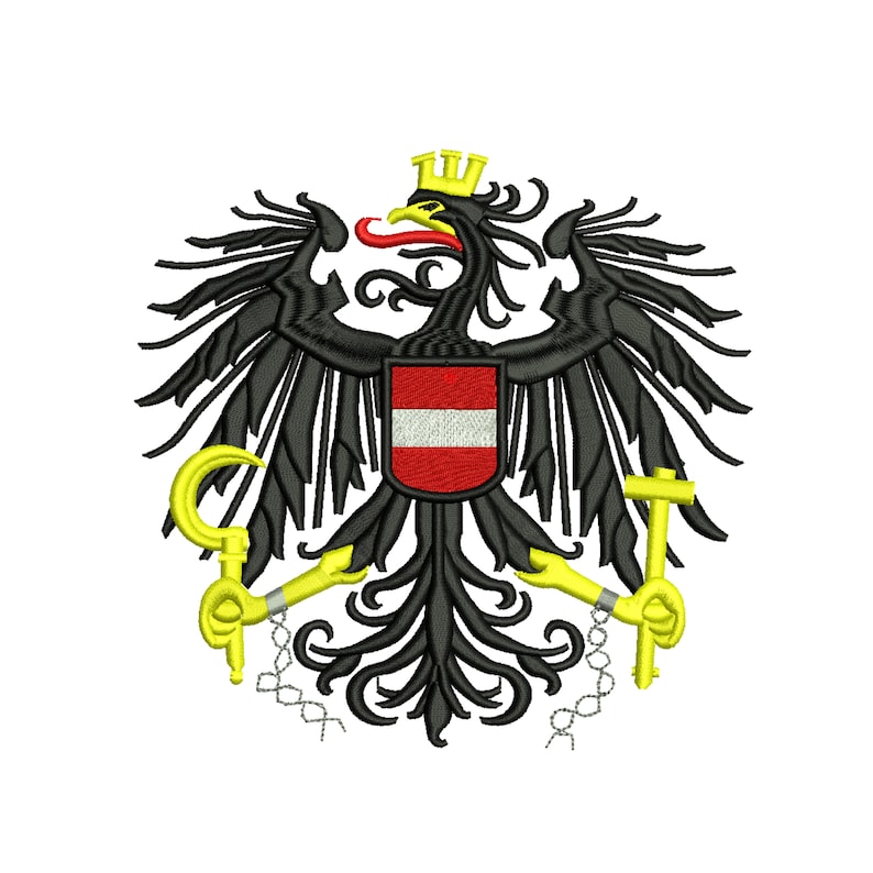 ÖSTERREICH Adler Stickdatei 3 Größen Austria Wappen - Etsy
