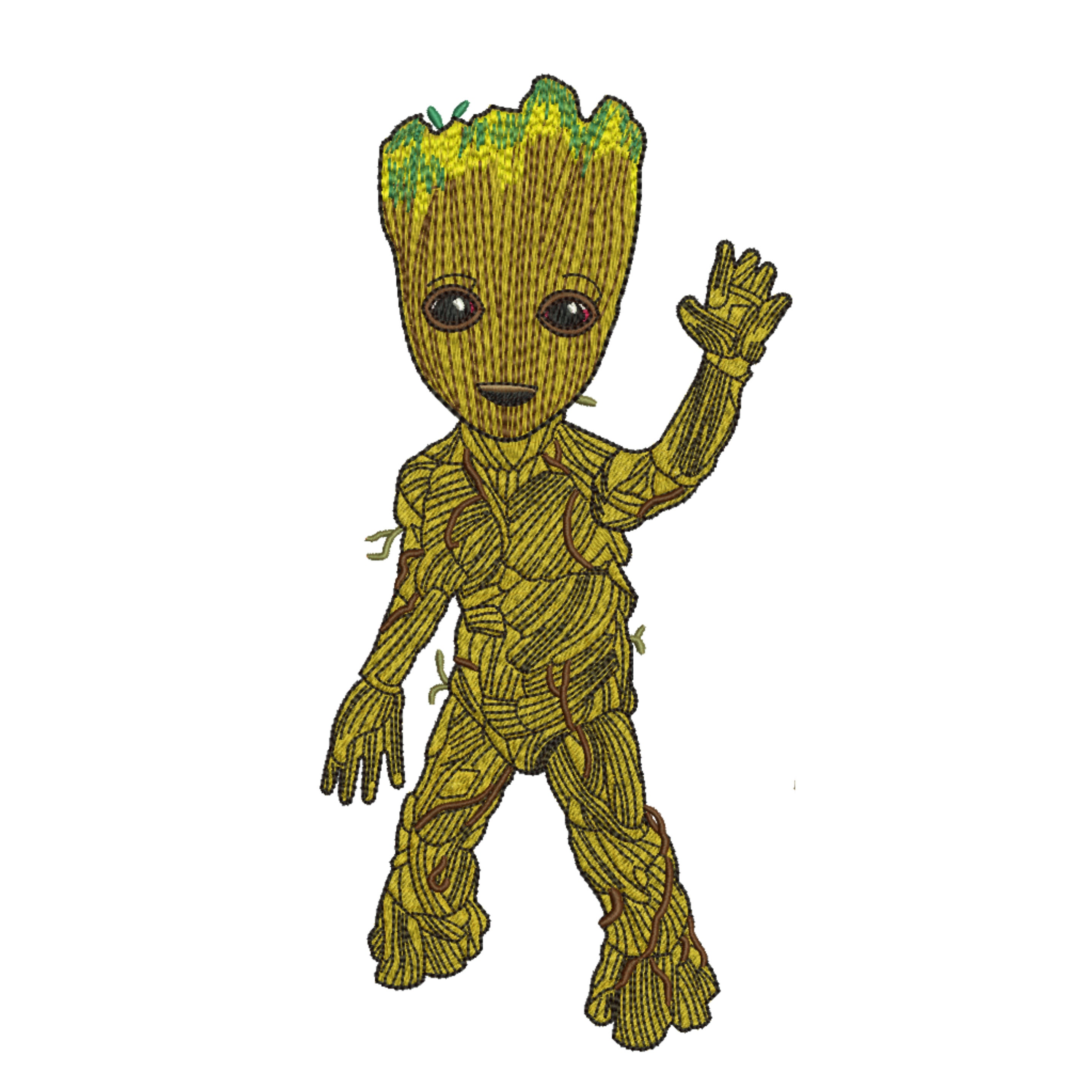 Baby Groot Embroidery Design 3 Sizes Kids Groot Wood Figure - Etsy