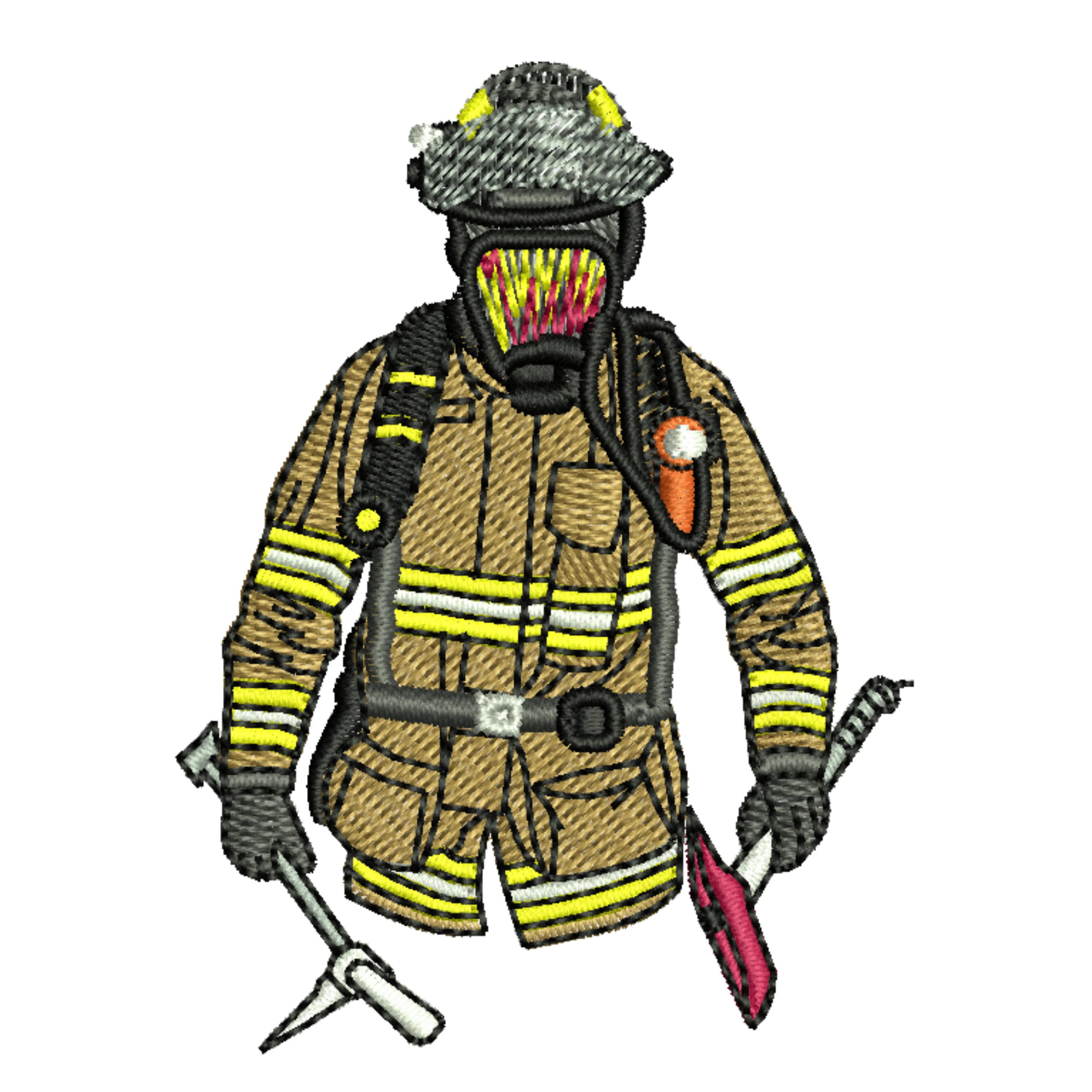 Fireman Embroidery Design 3 Sizes Firefighter Machine - Etsy Denmark
