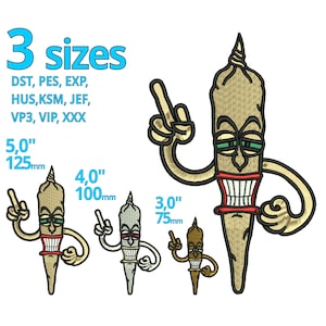 Cannabis Joint Embroidery Design 3 Sizes - Marijuana Joint Machine ...