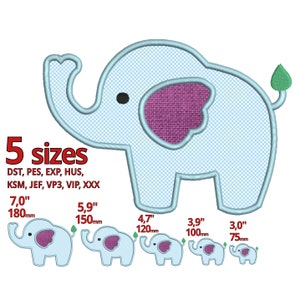 ITH Elephant Embroidery Machine - Baby Elephant Applique Machine ...