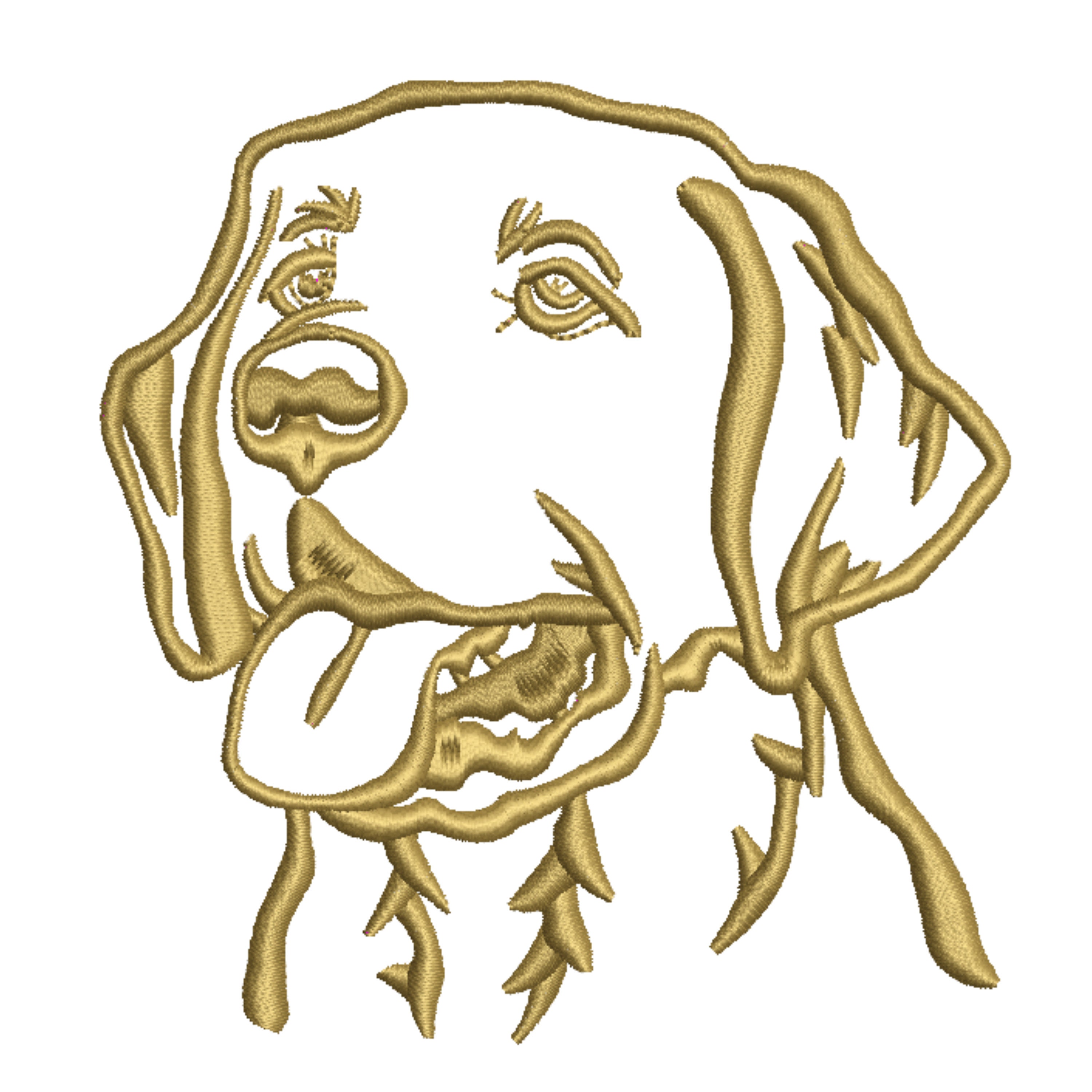 Retriever Labrador Embroidery Design 3 Sizes, Portrait Dog Head Brother ...