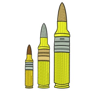 Bullet Embroidery Design 3 Sizes Design for Embroidery Machine Riffle ...