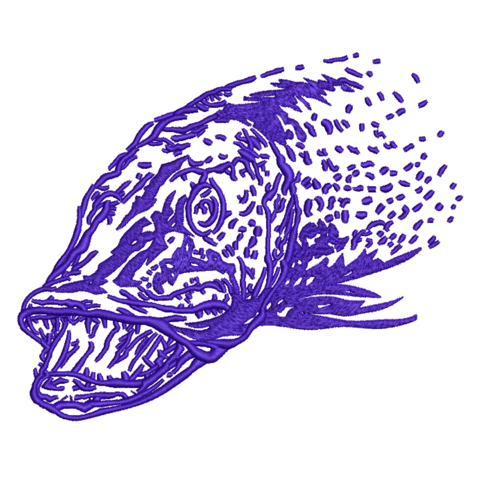 Pike Fishing Embroidery Designs 4 Sizes Pike Fish Logo - Etsy