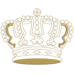 CROWN Embroidery Design 7 Sizes - King Queen Crown Machine Embroidery ...
