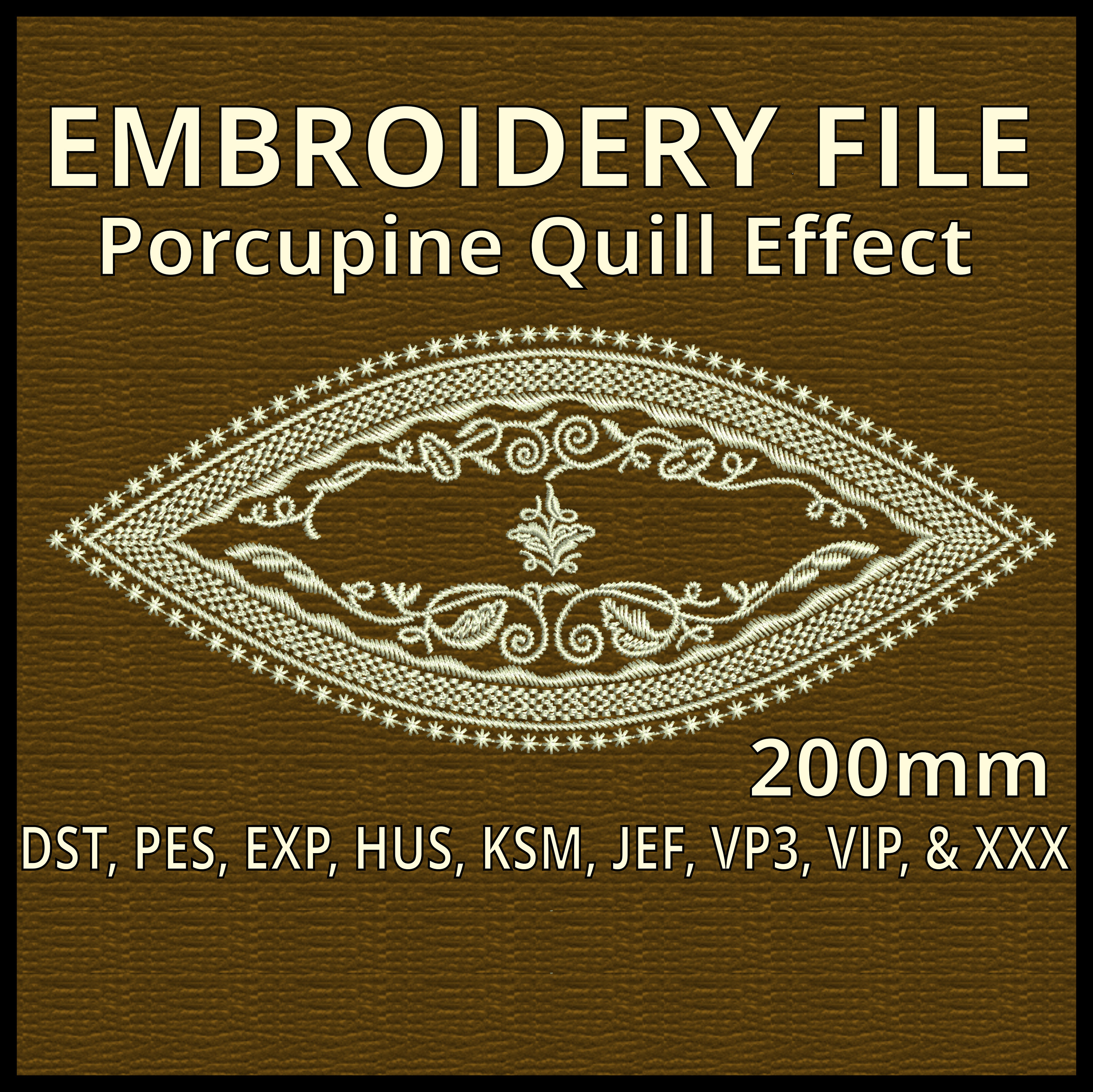 Porcupine Quill Embroidery Design Qillwork Cross Stich Machine ...