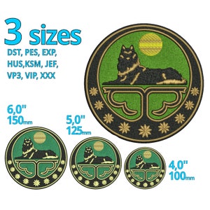 Chechnya Embroidery Design - Chechen Flag Machine Embroidery File ...