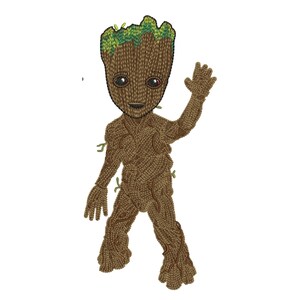 Baby Groot Embroidery Design 3 Sizes - Kids Groot Wood Figure Winking ...