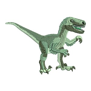Velociraptor Dinosaur Embroidery Designs | 3 Sizes | Dino Machine ...