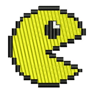 PACMAN Embroidery Design 3 Sizes - Pixel Graphic Machine Embroidery ...