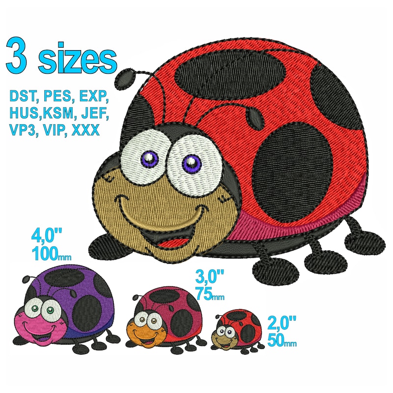 Ladybug Embroidery - Etsy