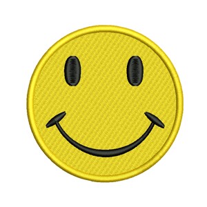 Smile Embroidery Design 5 Sizes - Happy Face Machine Embroidery File ...