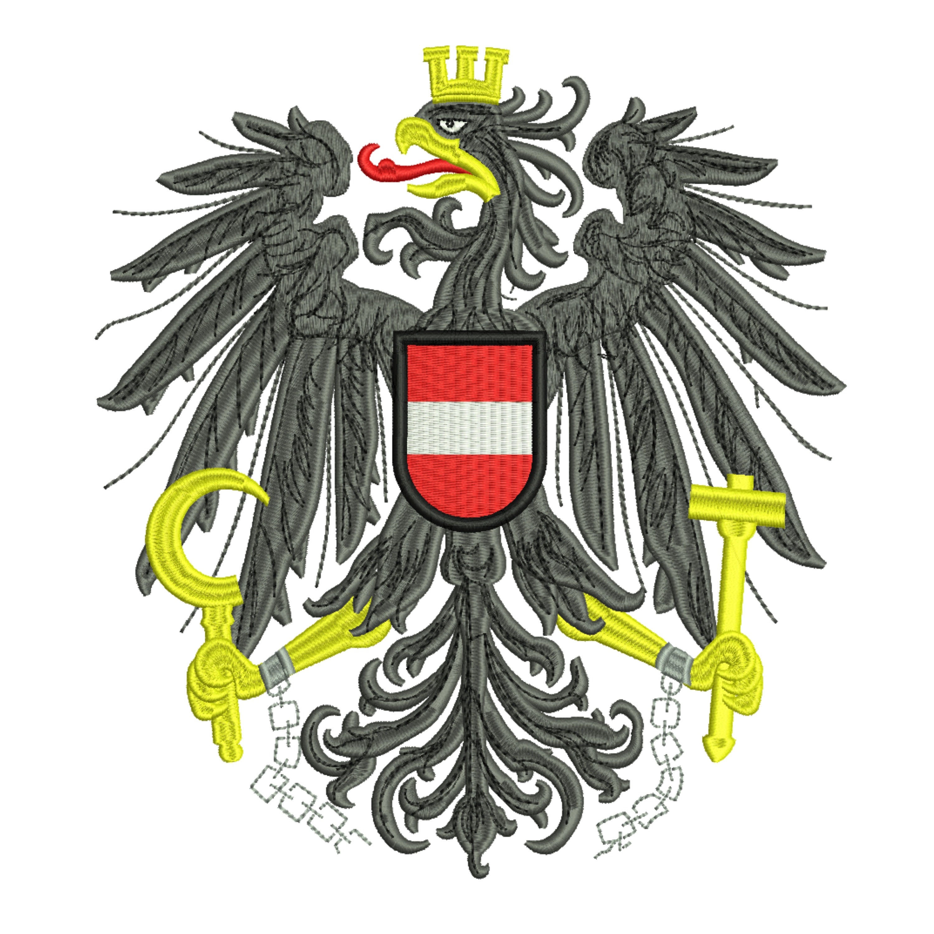 Adler Österreich Stickdatei 5 Größen Großes Austria Wappen - Etsy ...
