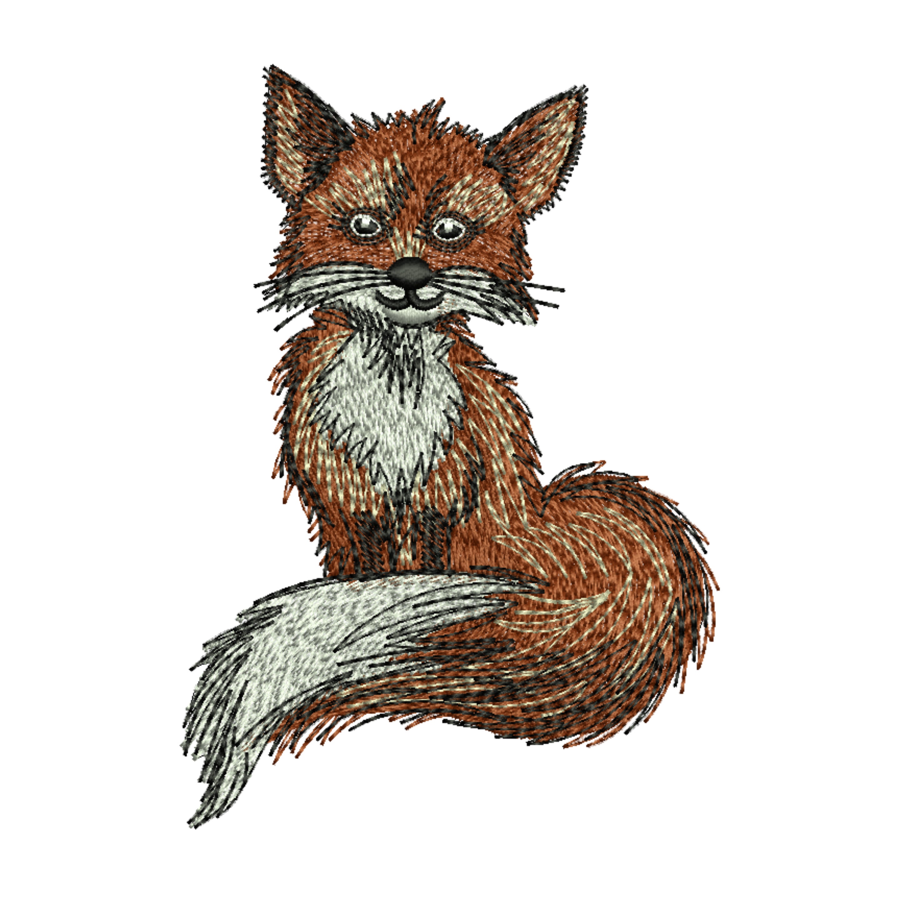Fox Embroidery Design 3 Sizes Real Fox Embroidery Machine - Etsy