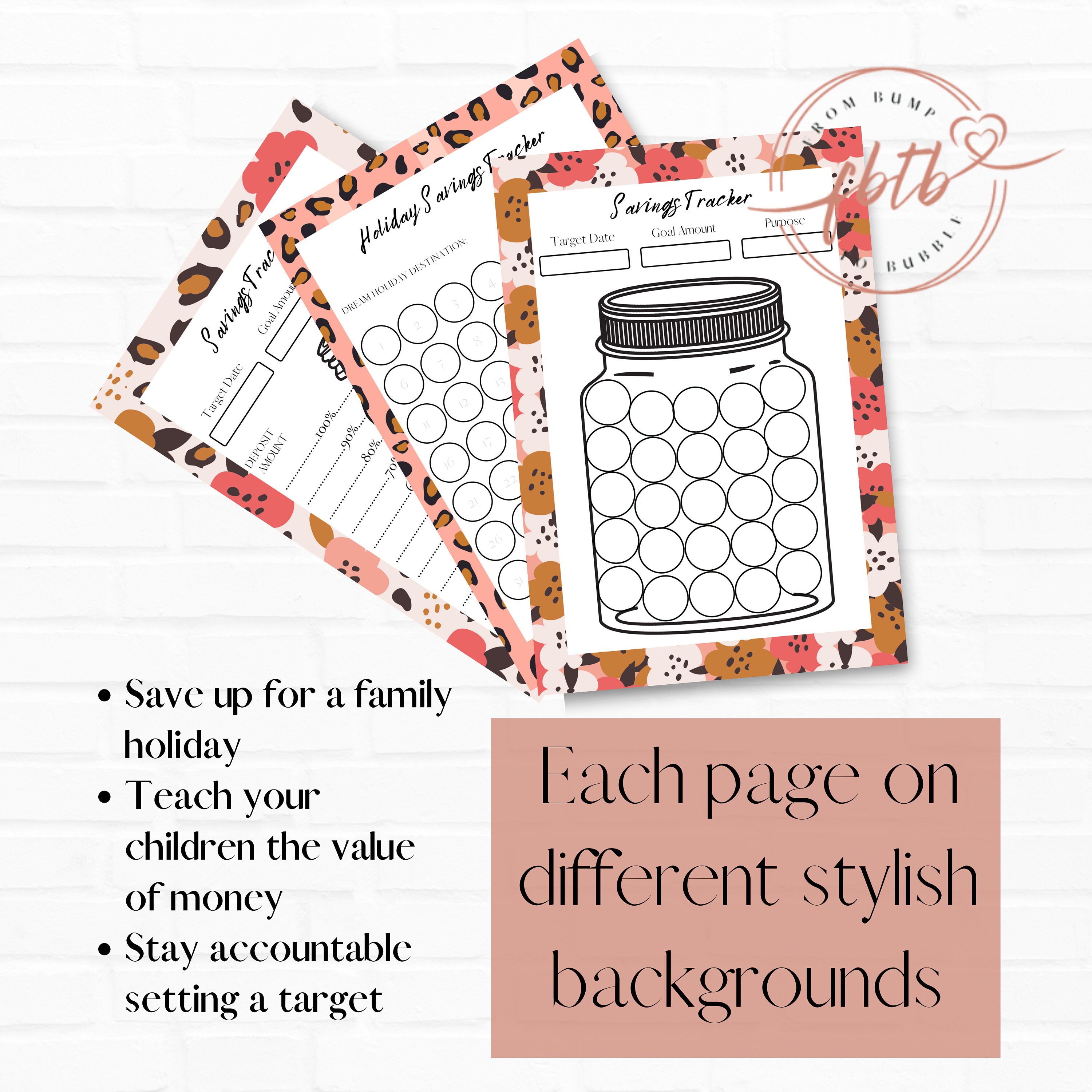 Savings Tracker Mason Jar | Savings Log | Savings Goal Planner | Money ...