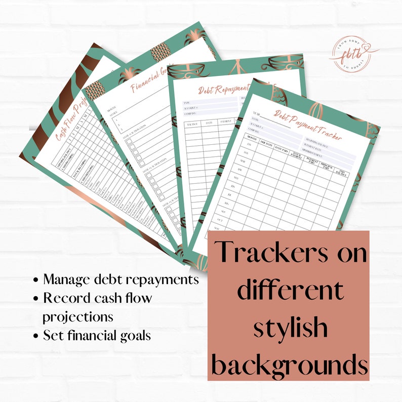 Family Budget Planner, Printable Finance Tracker, Emerald Green, A4 and ...
