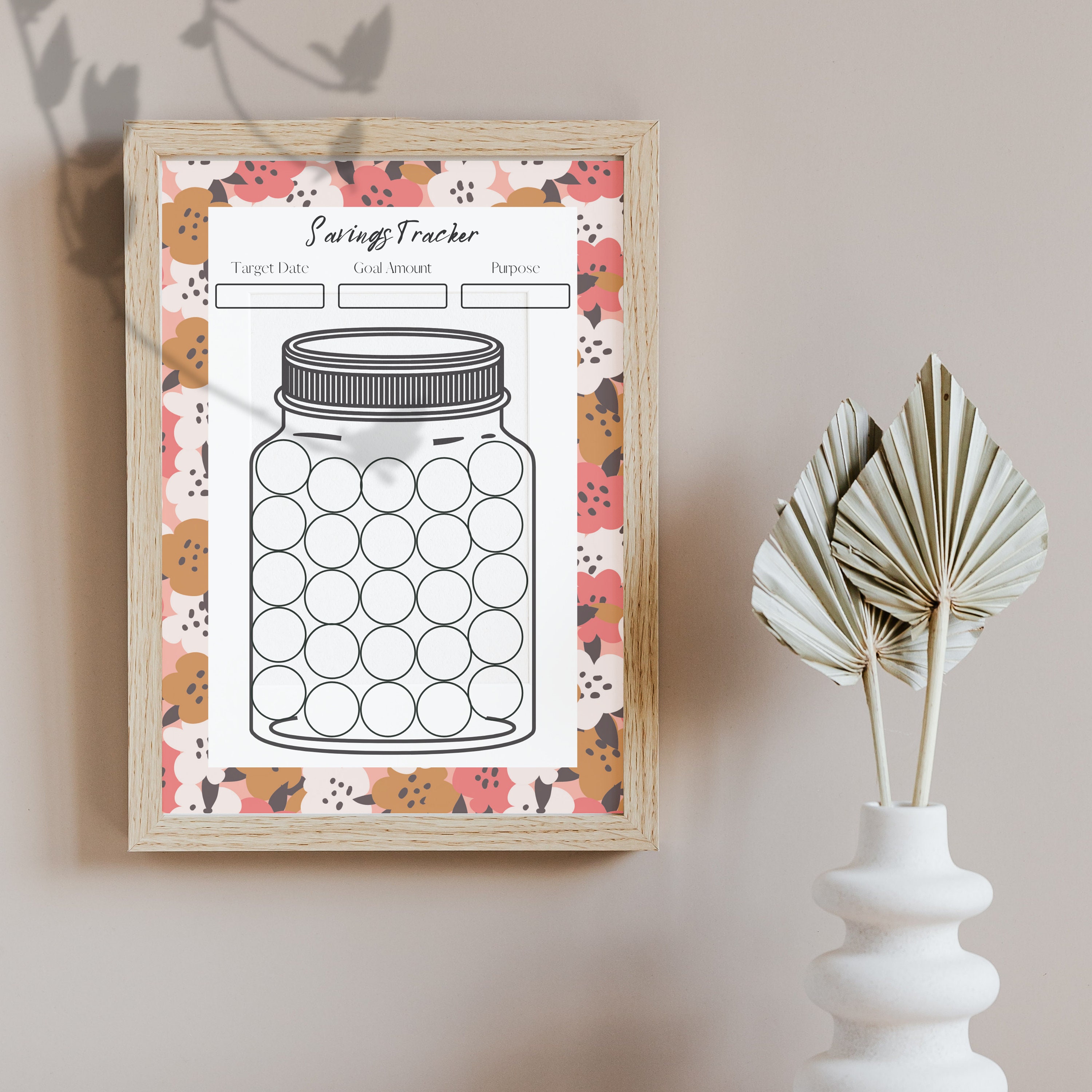 Savings Tracker Mason Jar | Savings Log | Savings Goal Planner | Money ...