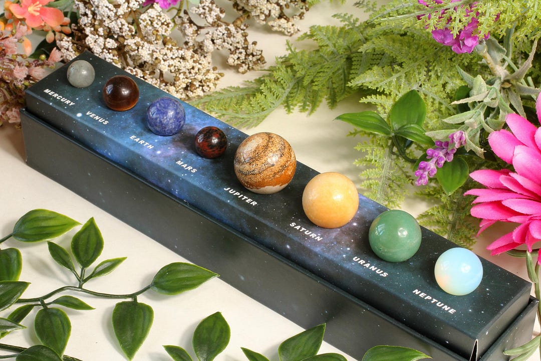 Buy 8 Gemstone Planets Gift Box | 8 Solar System Gemstone Planets | 8 ...