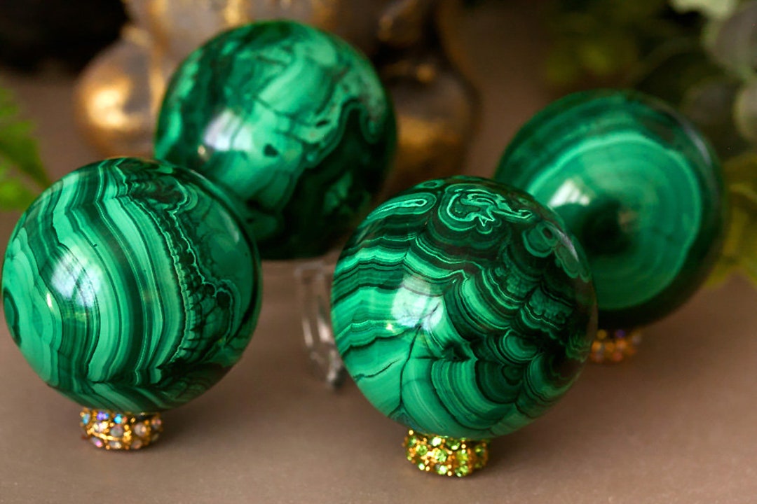 Malachite Ball Malachite Gemstone Ball Great Malachite Ball Malachite ...