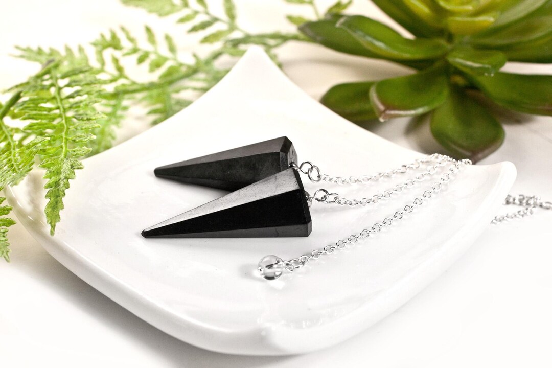 Shungite Pendulum Optionally With Pendulum Board and Pendulum Bag ...