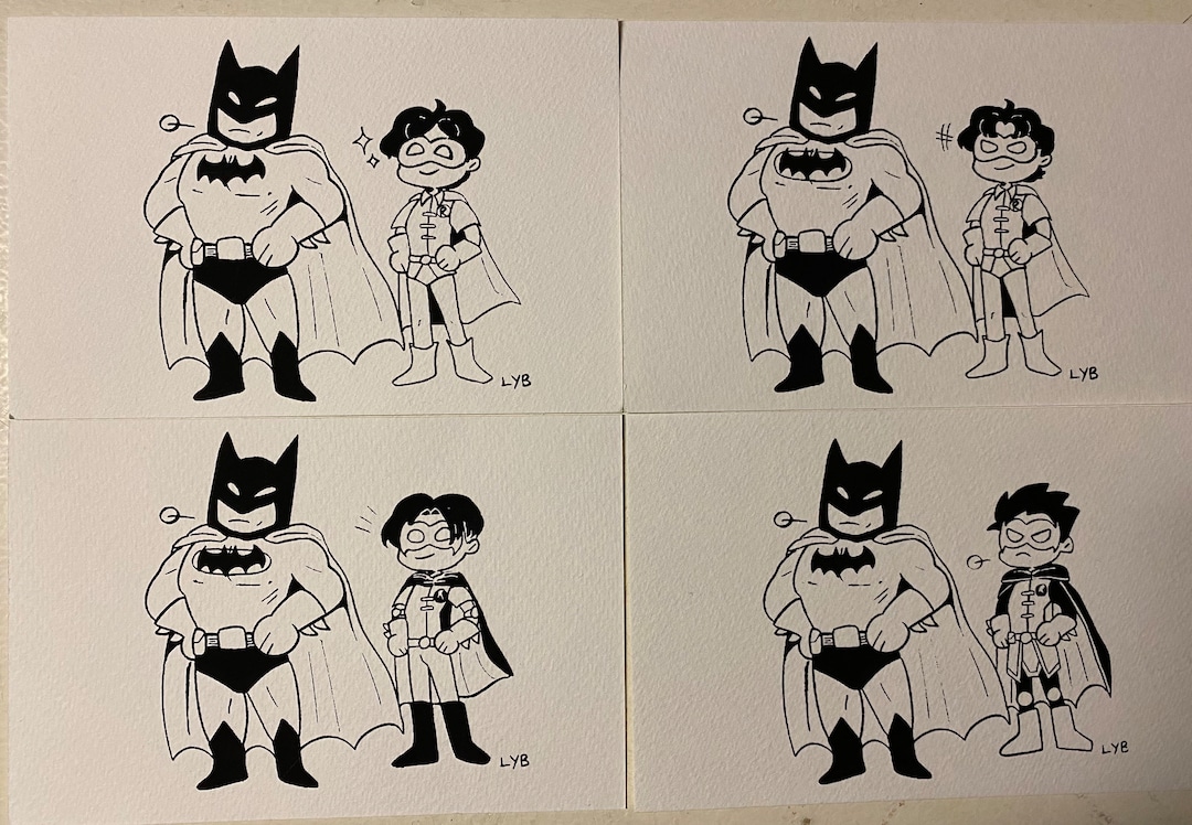 Batdad & Birdson | 4 X 6 Limited Edition Screenprinted Art Print - Etsy
