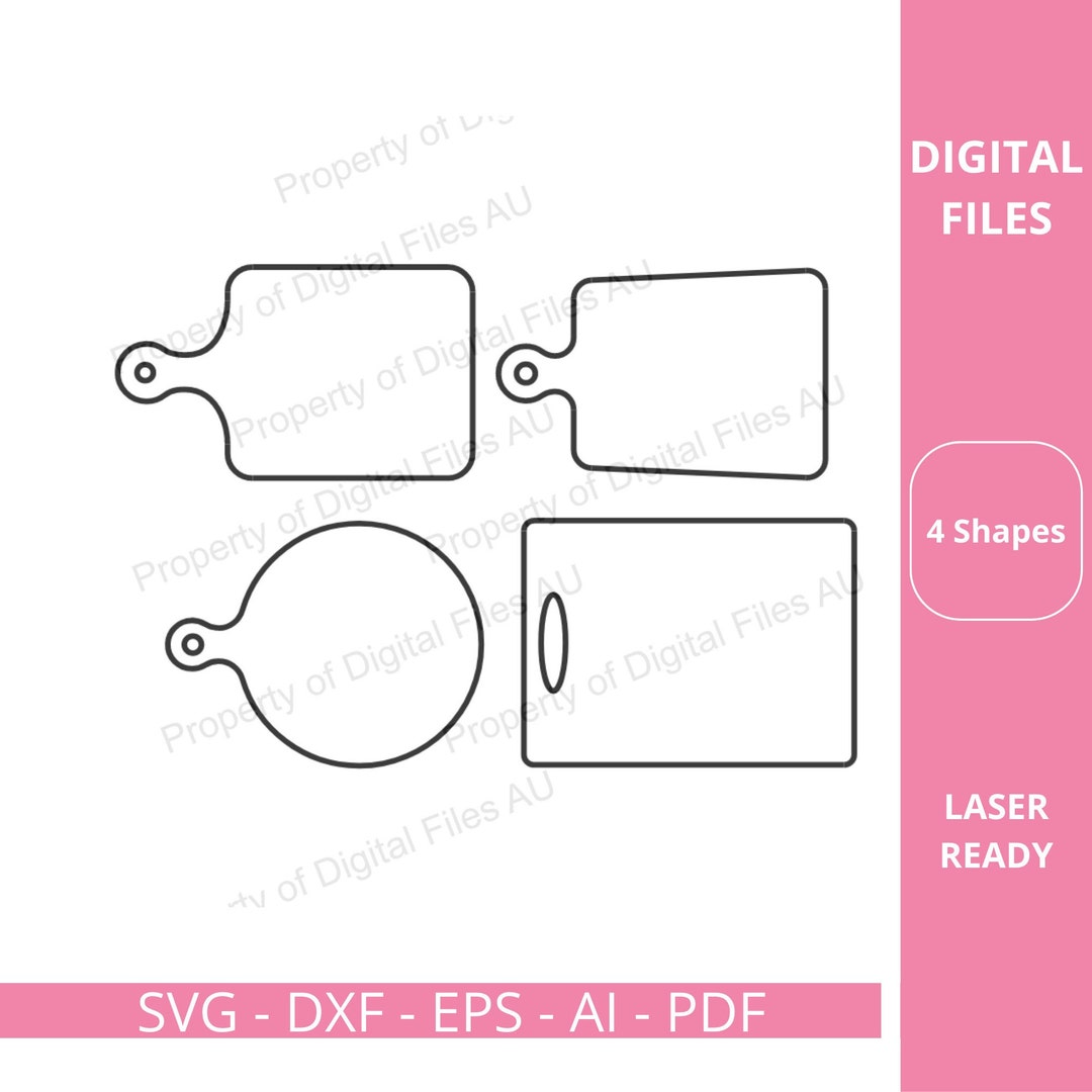 Cutting Board, Engraving Board Shapes, Chopping Board 4 Shapes Digital ...