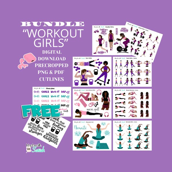 Fitness Stickers - Etsy