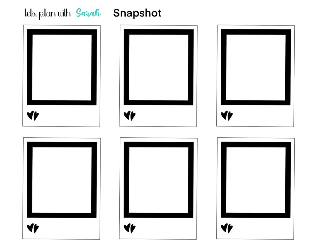 SNAPSHOT Polaroid Journaling Boxes, for Planners, Journals, Scrapbooks ...