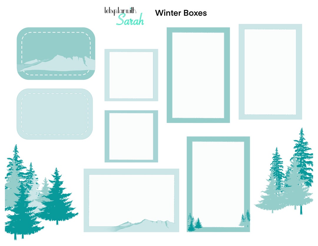 WINTER BOXES Printable Functional Boxes for Planners, Journals ...