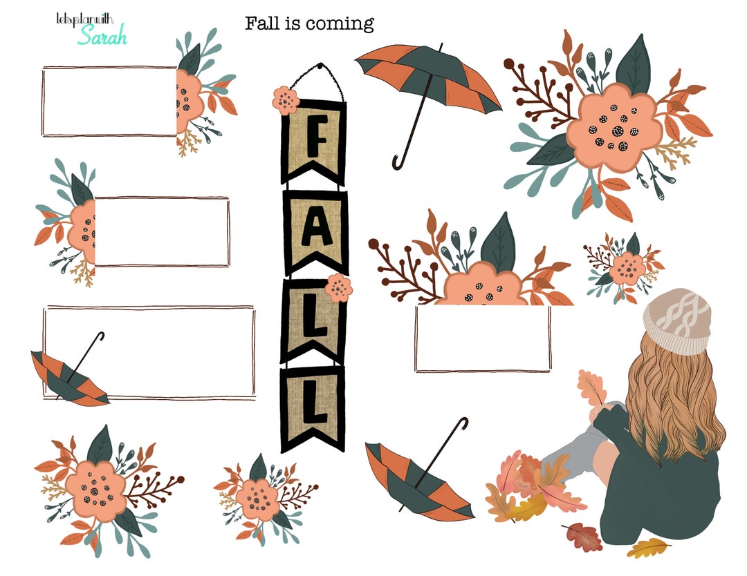 FALL IS COMING Printable Fall Stickers and Boxes for Planners ...
