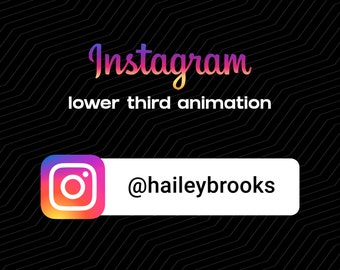 Personalized Custom Animated Instagram Follow Button Overlay for Youtube Videos - Etsy