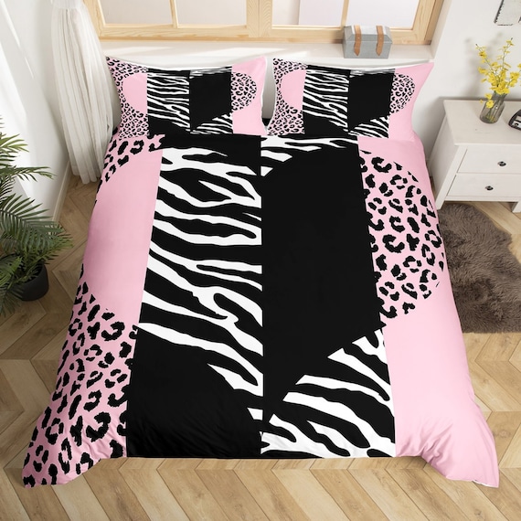 Pink And Black Zebra Print Room