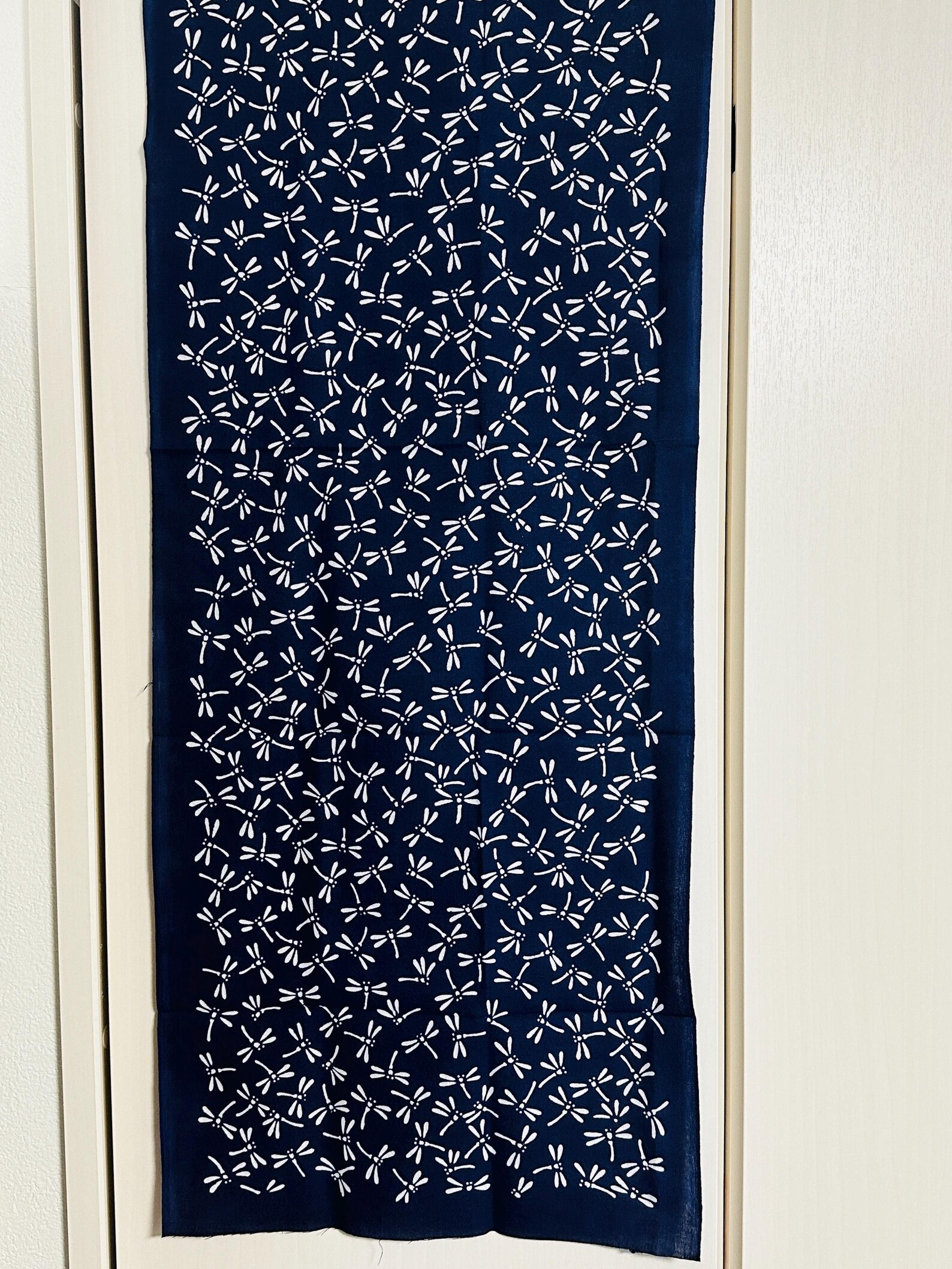 Japanese Tenugui With Dragonfly Pattern 35cmx100cm - Etsy
