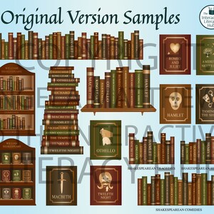 Shakespeare Clipart - 50 Png Illustrations (includes Outlined, Original ...