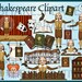 Shakespeare Clipart - 50 Png Illustrations (includes Outlined, Original ...