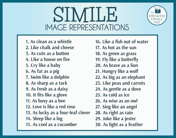 Common Similes Similes And Metaphors By Mónica Kuriger Issuu