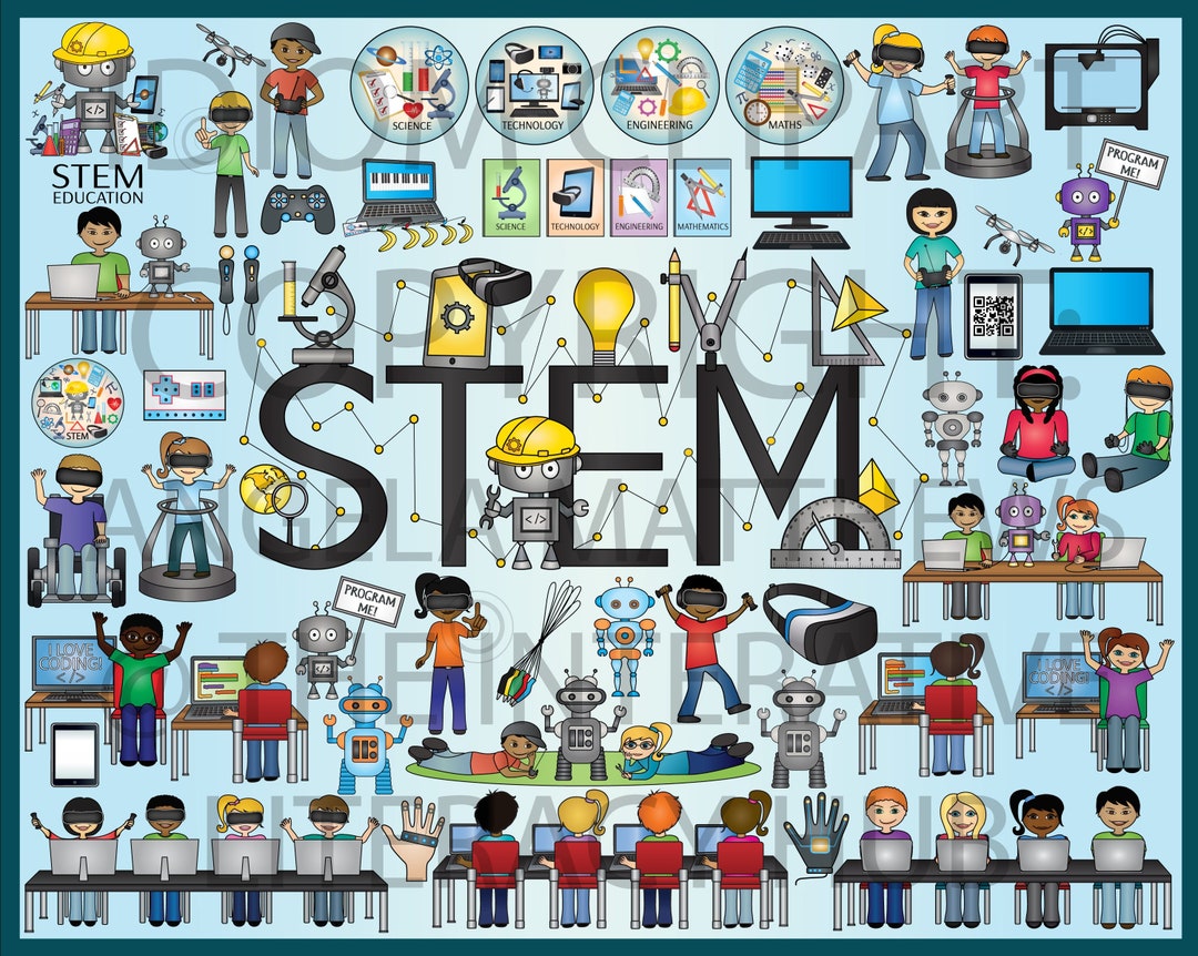 STEM Clipart - 59 PNG Images for Science, Technology, Engineering and ...