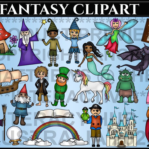 Fairy Tale Characters Clipart - Etsy