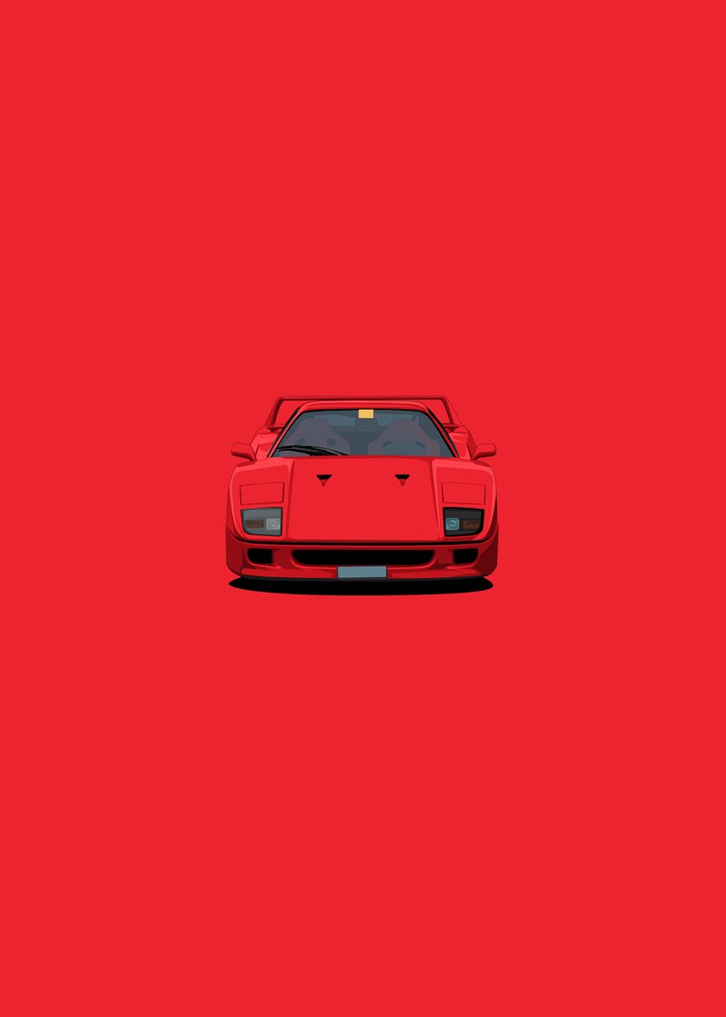 Ferrari F40 Illustration Poster Download 2 Files Poster and ...