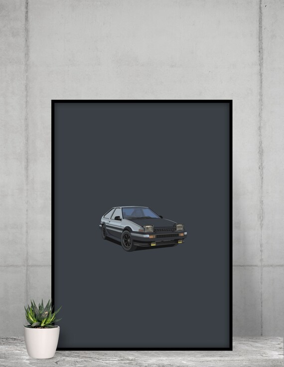 Toyota Corolla AE86 Trueno Hachi-roku Poster in High - Etsy